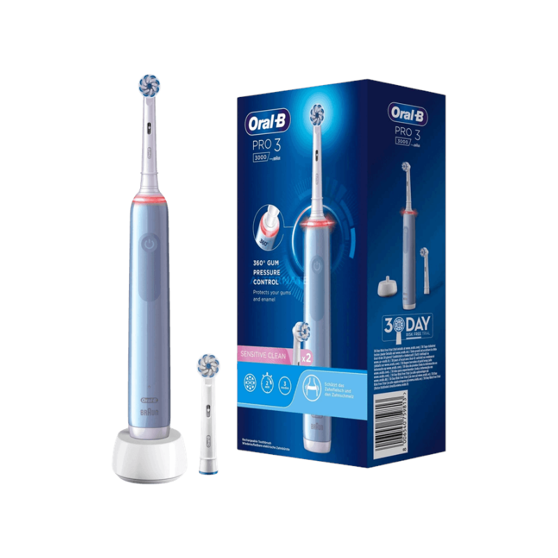 Oral-B Pro3 Sensitive Clean elektrisk tandbørste blå – Hjem & Bord